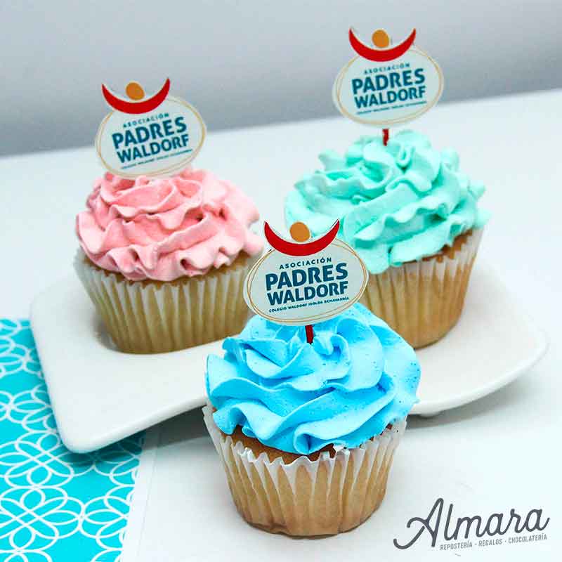 Cupcake con topper de papel Línea gourmet Almara :: Reposteria ...